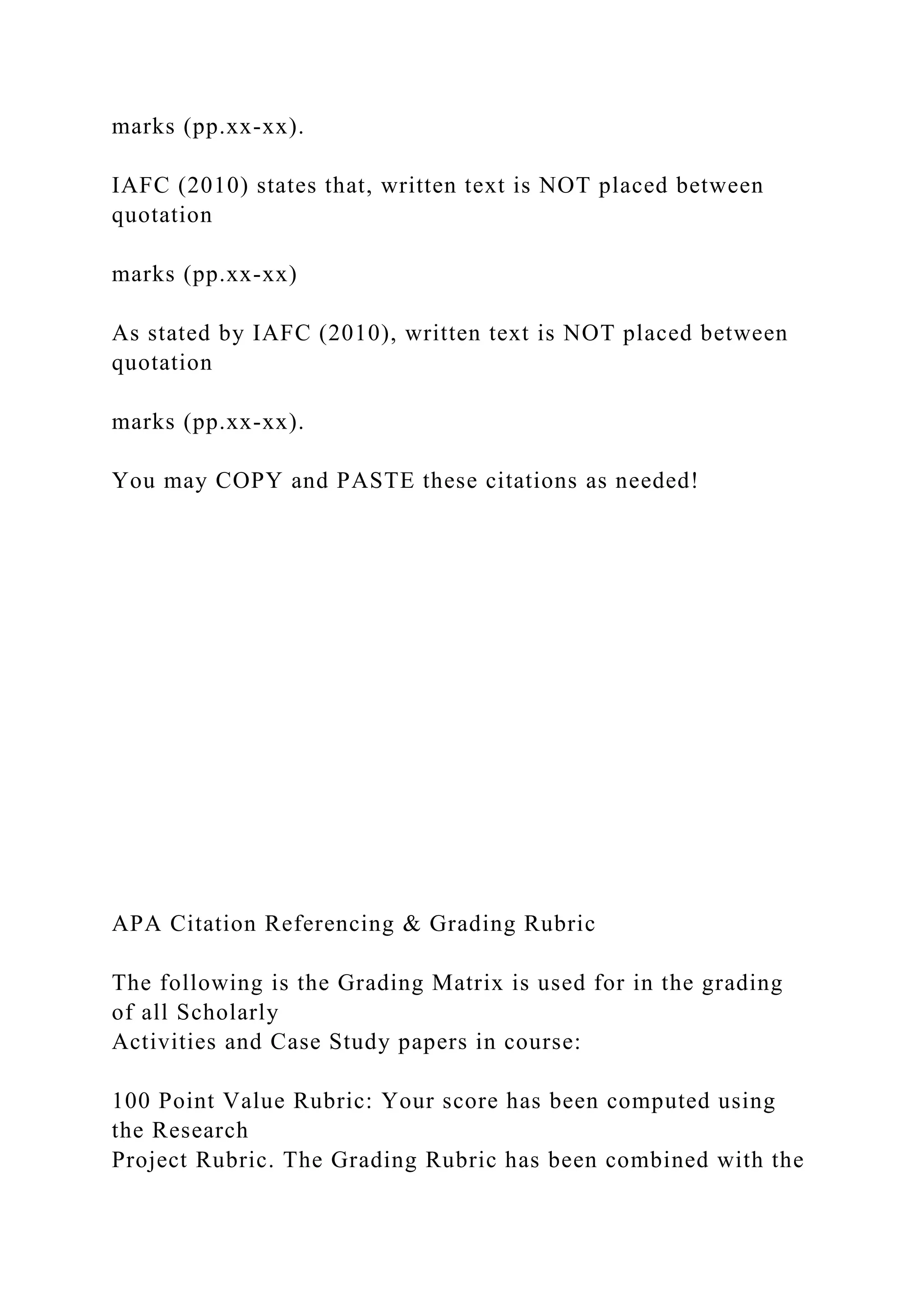 APA Citation Referencing & Grading Rubric Value Added C.docx