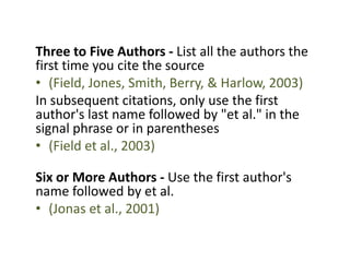 APA Citation | PPTX