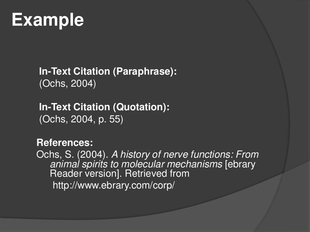 Apa citation style 6th edition