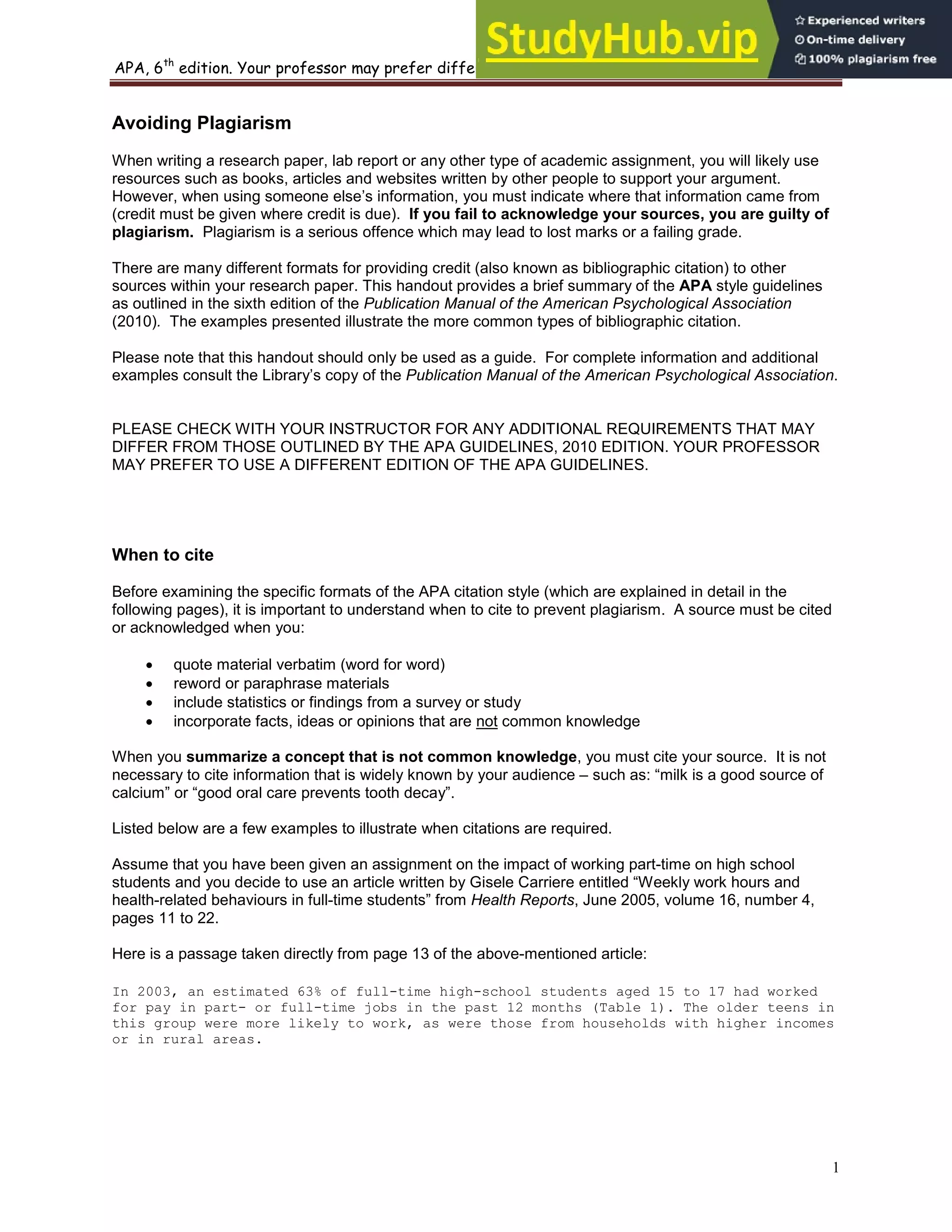 APA Citation Style Guide To Bibliographic Citation | PDF | Resume Writing and Advice | Job Search