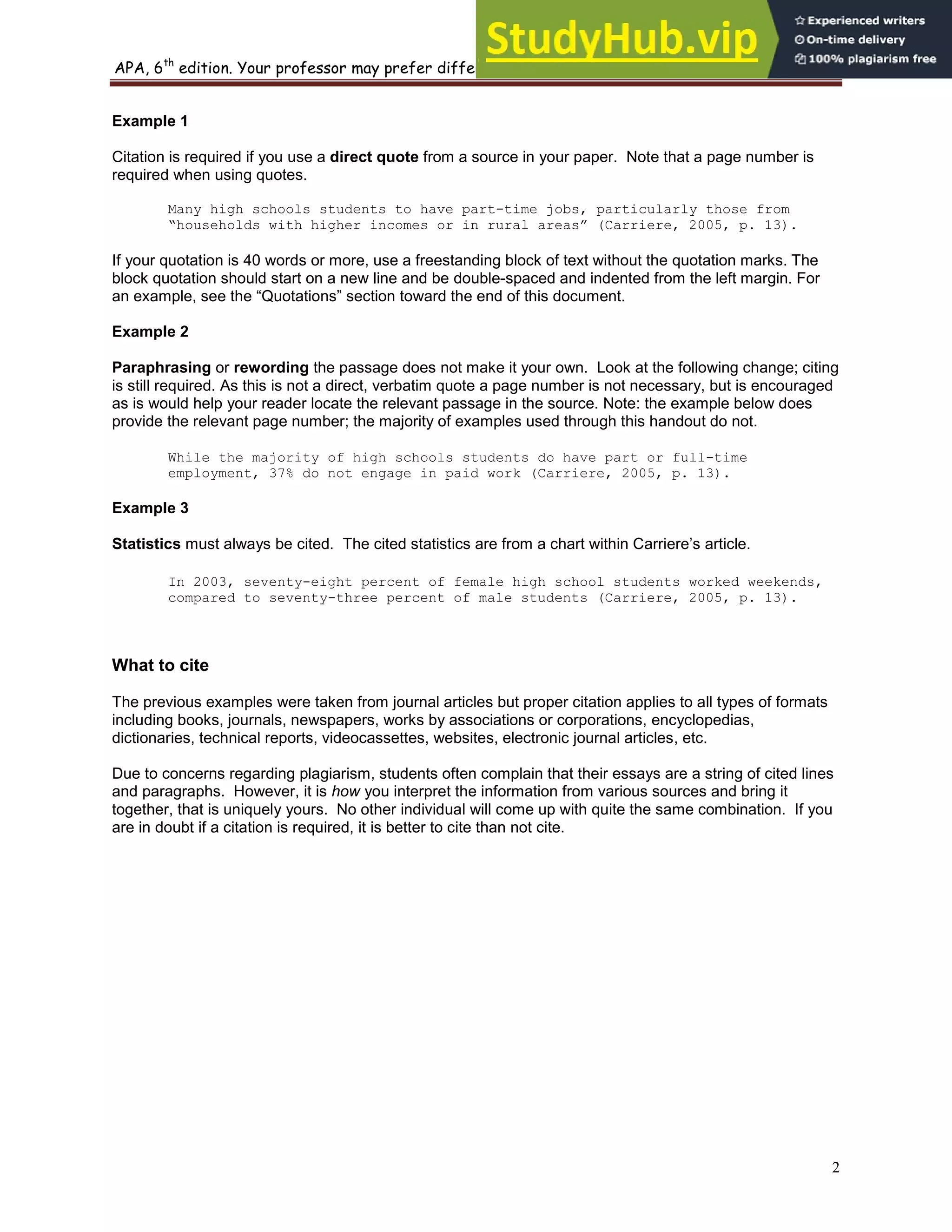 APA Citation Style Guide To Bibliographic Citation | PDF | Resume ...