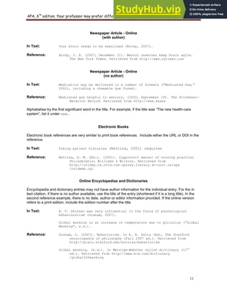 APA Citation Style Guide To Bibliographic Citation | PDF | Resume ...