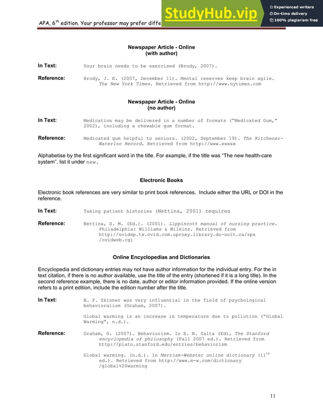 APA Citation Style Guide To Bibliographic Citation | PDF | Resume ...