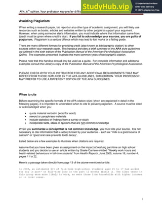 APA Citation Style Guide To Bibliographic Citation | PDF | Resume ...