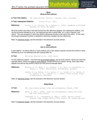 APA Citation Style Guide To Bibliographic Citation | PDF
