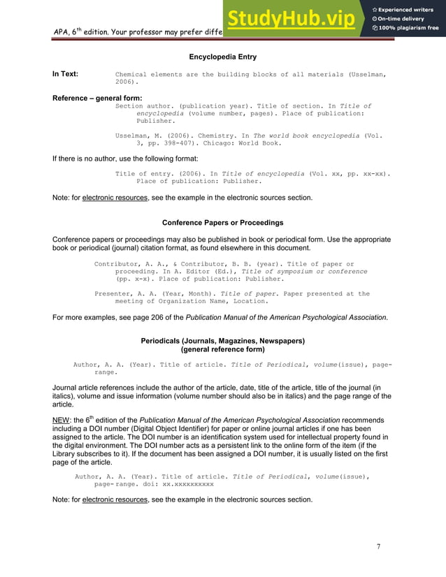 APA Citation Style Guide To Bibliographic Citation | PDF | Resume ...