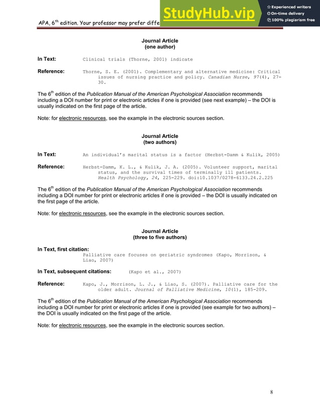 APA Citation Style Guide To Bibliographic Citation | PDF | Resume ...