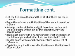 Apa citing, paraphrasing and quoting presentation | PPTX