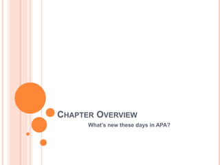 APA Class Presentation | PPTX