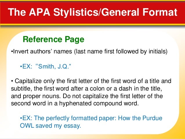 AMERICAN PSYCHOLOGICAL ASSOCIATION REFERENCING STYLE & CITATION