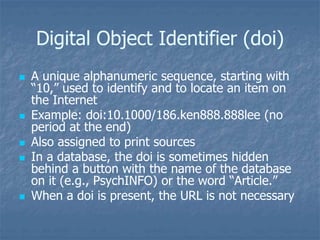 APA style | PPT