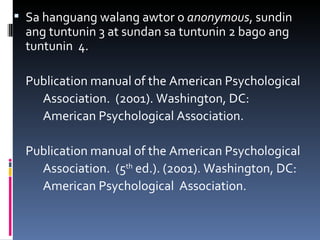 Apa documentation form | PPT