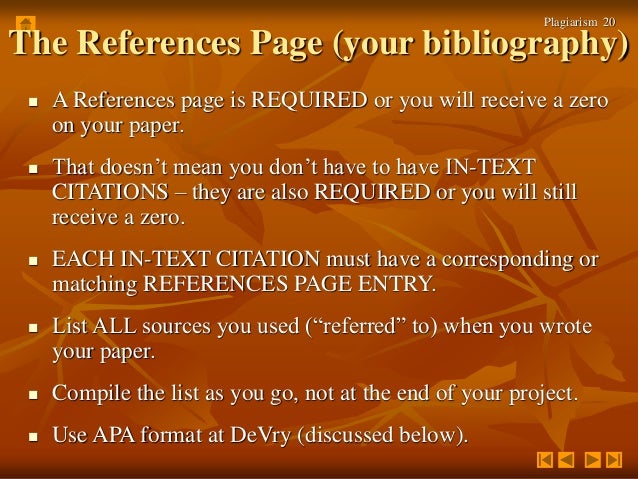 Plagiarism and Correct Documentation (Citing)