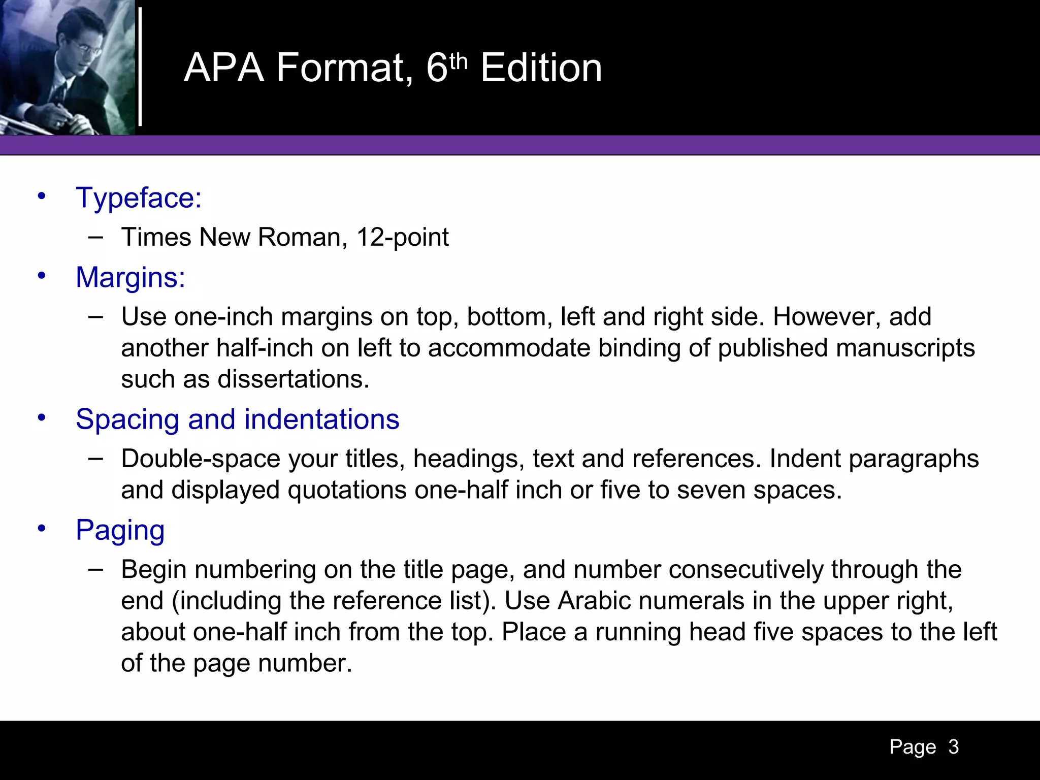 APA Document Format for Academic Writing | PPT