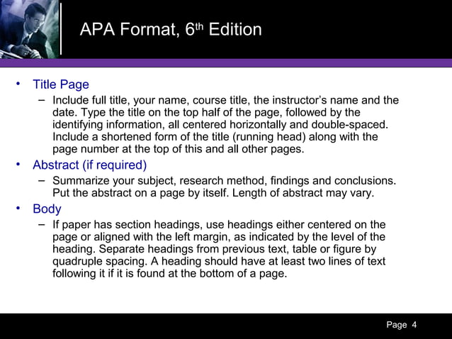 APA Document Format for Academic Writing | PPT