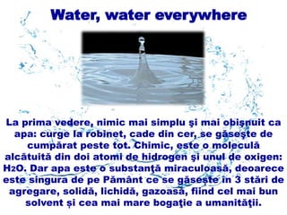 Apa, esenta vietii | PPTX
