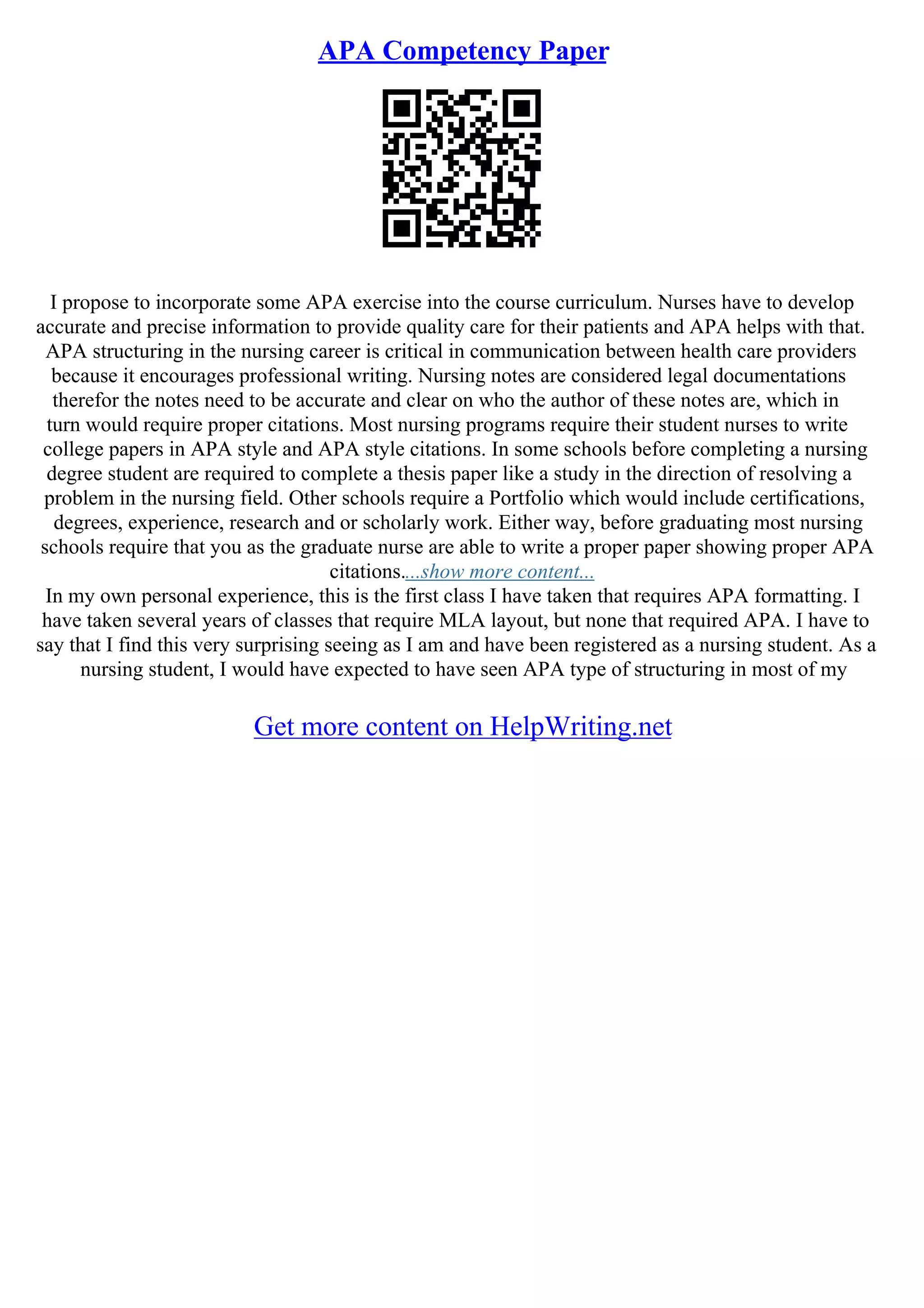 Apa Essay Paper | PDF