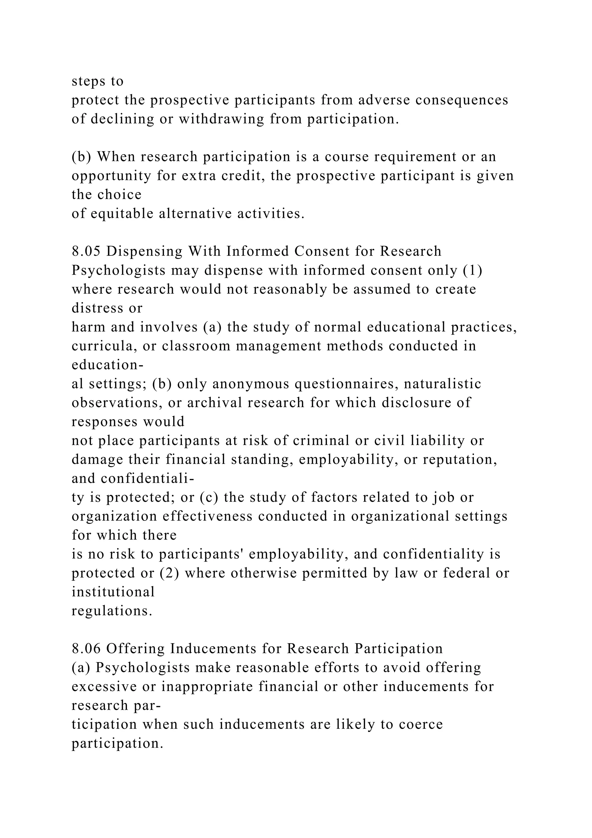 APA Ethical Guidelines for Research8. Research and Publicati.docx