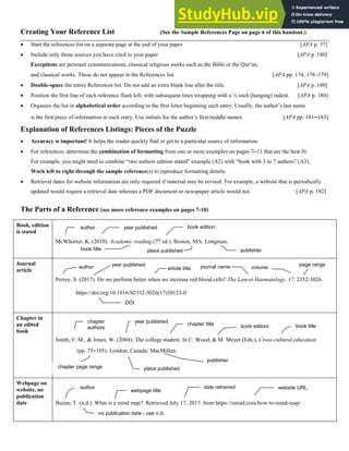 APA For Academic Writing (2017-2018 | PDF