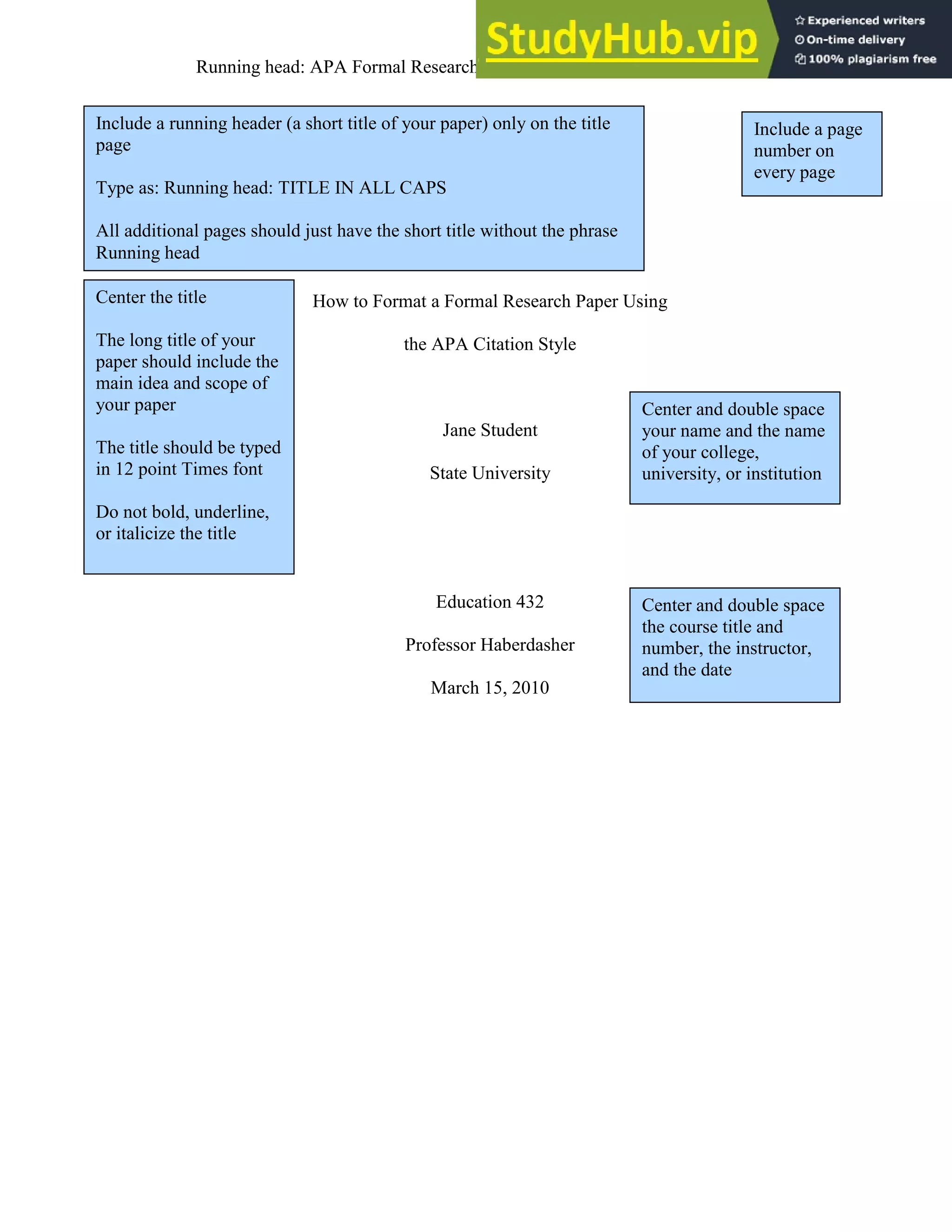 Apa Formal Research Paper | PDF