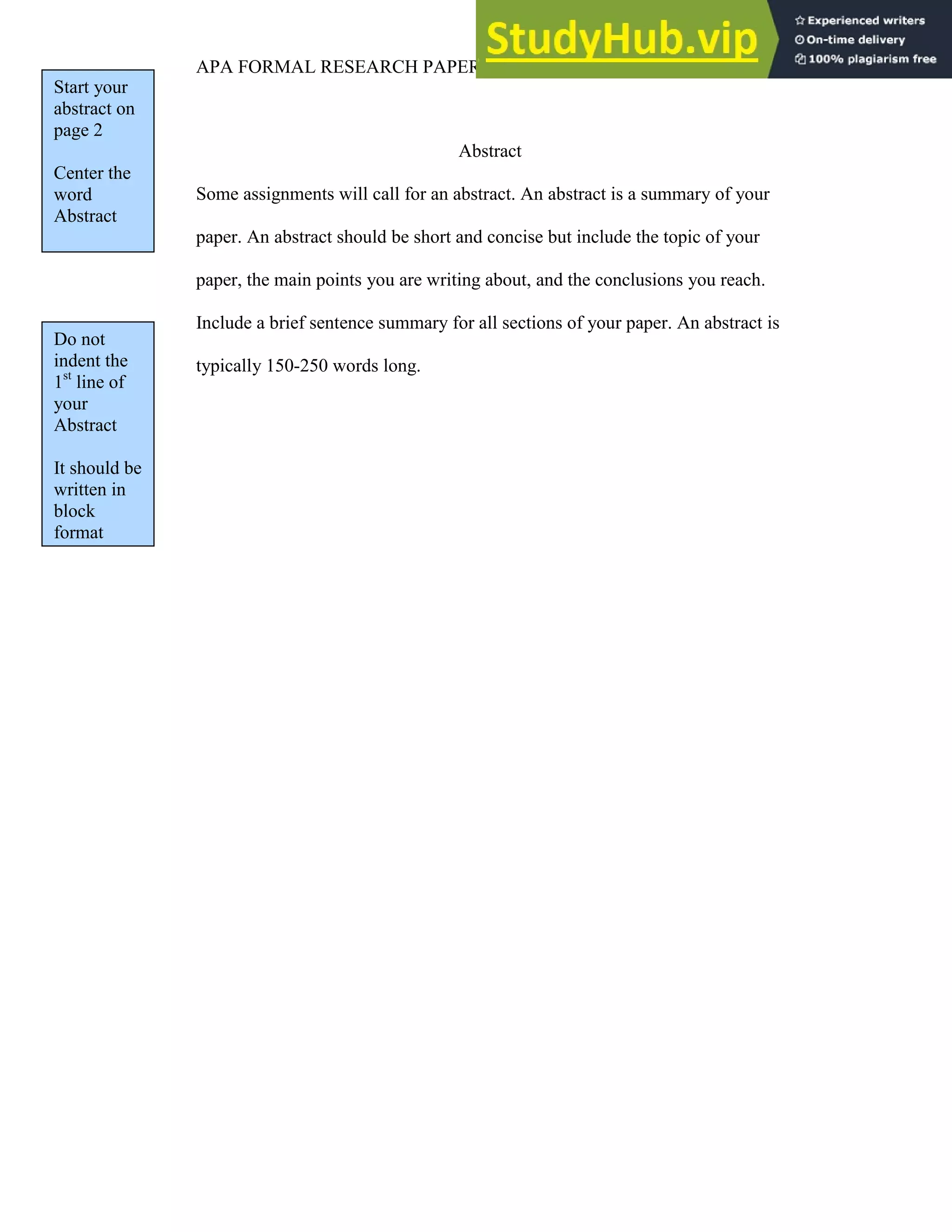 Apa Formal Research Paper | PDF