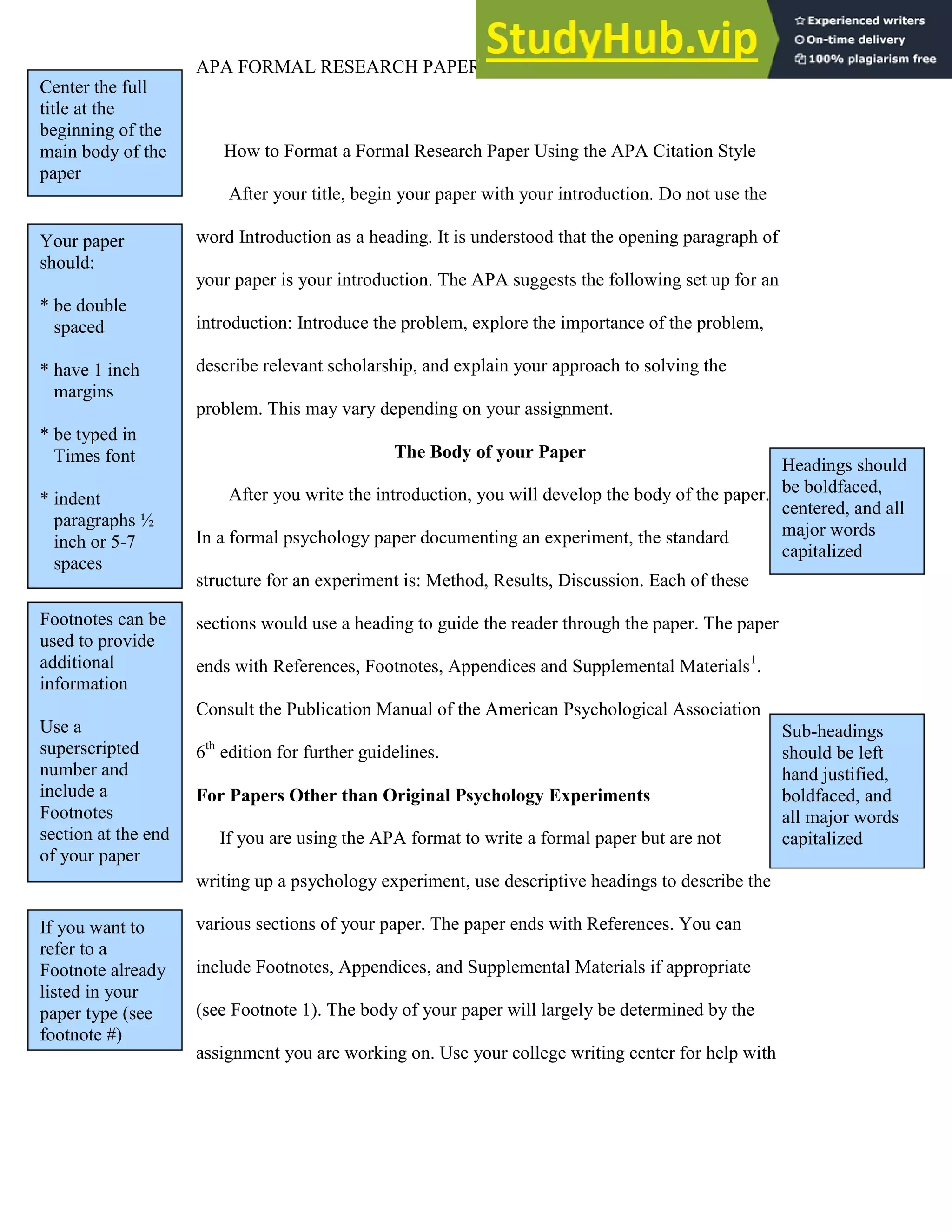 Apa Formal Research Paper | PDF