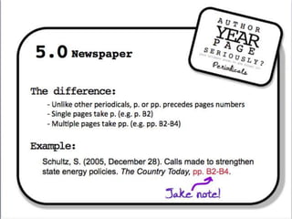 APA Format: Periodicals | PPT