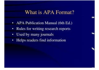 APA FORMAT | PPT