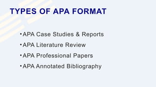 APA FORMAT IS ONE OF THE MOST ESSENTIAL TYPE OF SOURCE WHEN WE WANT TO ...