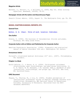 APA Format-6 Th Edition | PDF