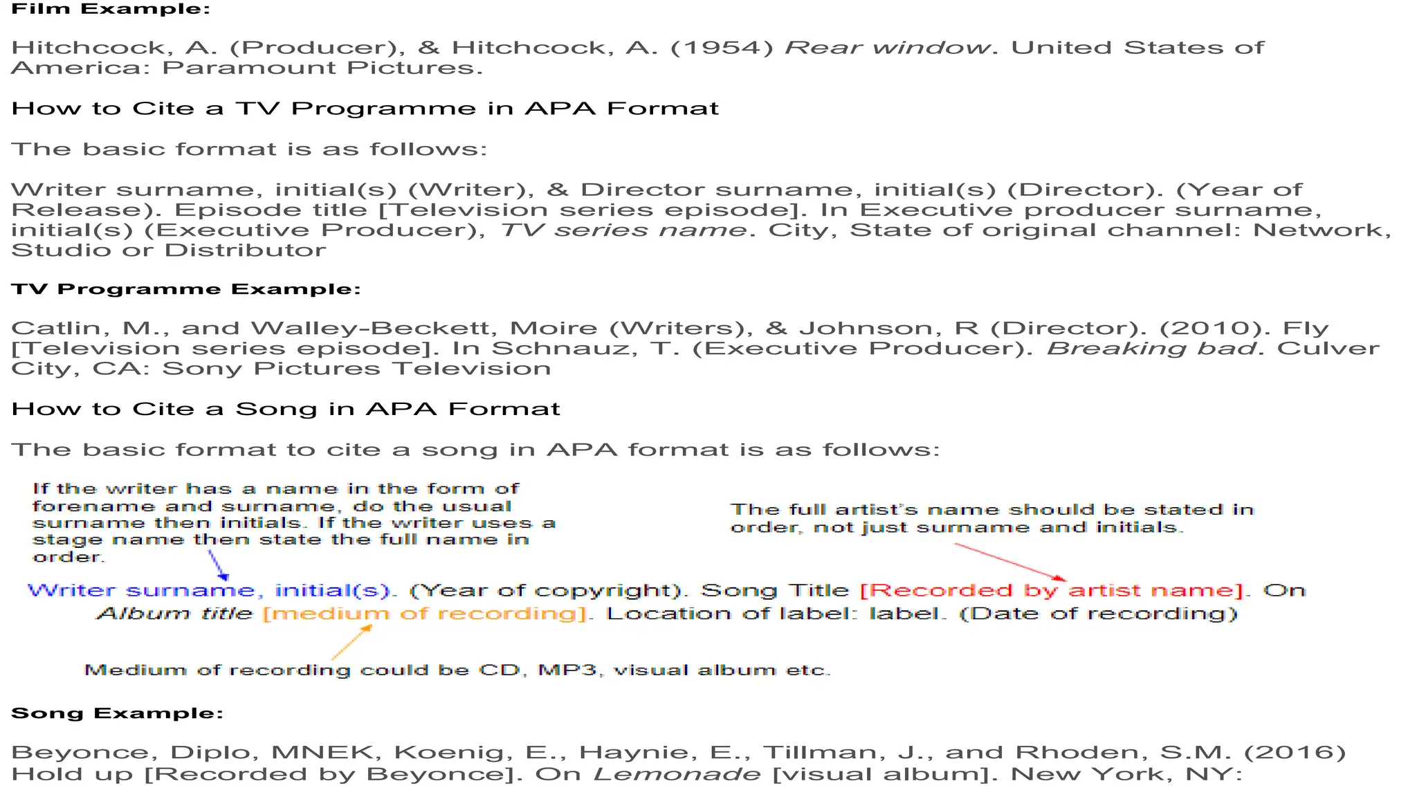 APA Format Citation Guide to undergraduates | PPTX
