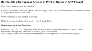 APA Format Citation Guide to undergraduates | PPTX | Publishing ...
