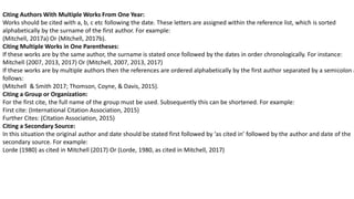 APA Format Citation Guide to undergraduates | PPTX