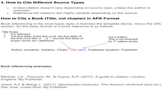 APA Format Citation Guide to undergraduates | PPTX