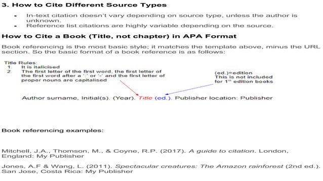 APA Format Citation Guide to undergraduates | PPTX | Publishing ...