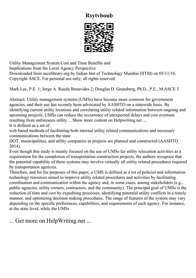 Apa Format For Narrative Essay | PDF