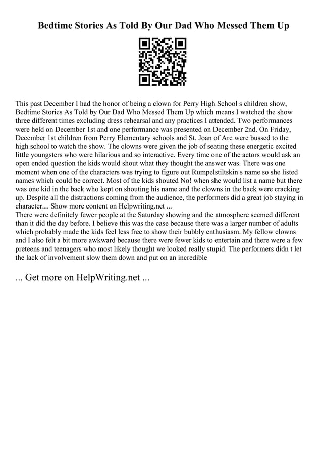 Apa Format For Narrative Essay | PDF