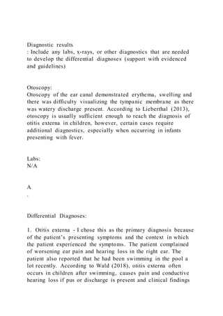 APA format in a SOAP Note format. 1 page long with questions as to | PDF