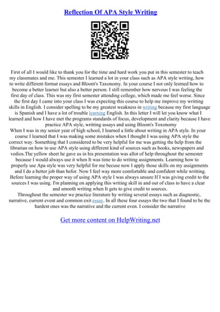 Apa Format In Essay | PDF