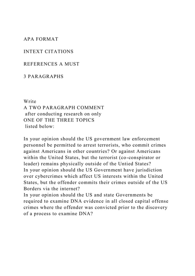 APA FORMATINTEXT CITATIONSREFERENCES A MUST3 PARAGRAPH.docx