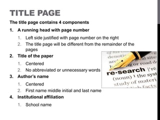 Apa format style power point | PPTX | Homework and Study | Education