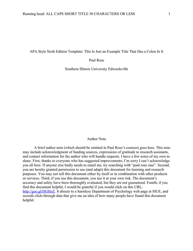 Apa format template | PDF