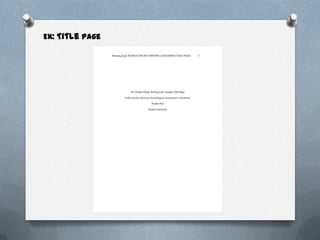 Apa formatting | PPT