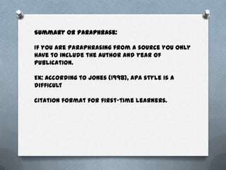 Apa formatting | PPT