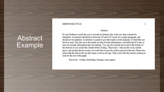 Apa Formatting | PPT