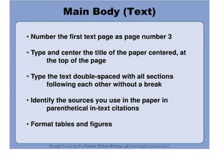 APA Formatting And Style Guide | PPT