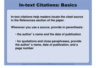 APA Formatting And Style Guide | PPT