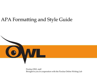 APA Formatting and Style Guide - in-text | PPTX