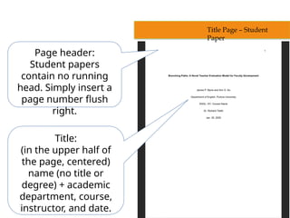 APA Formatting and Style Guide - in-text | PPTX