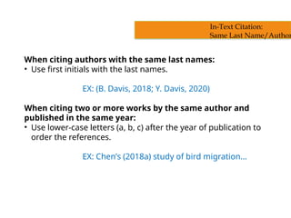 APA Formatting and Style Guide - in-text | PPTX